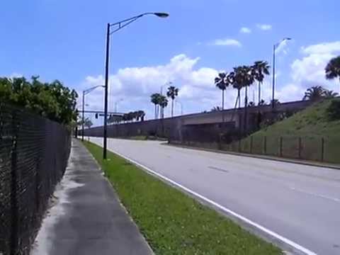 Walking along a frontage road - YouTube