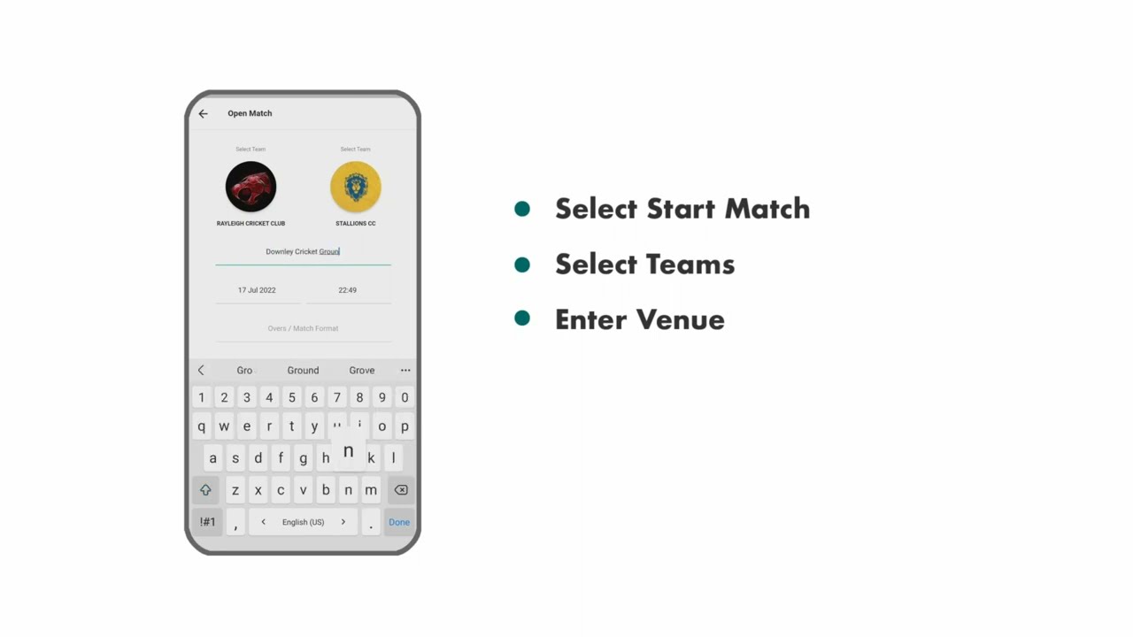 How to start a cricket match on the Stumps App? | Cricket Scoring ...