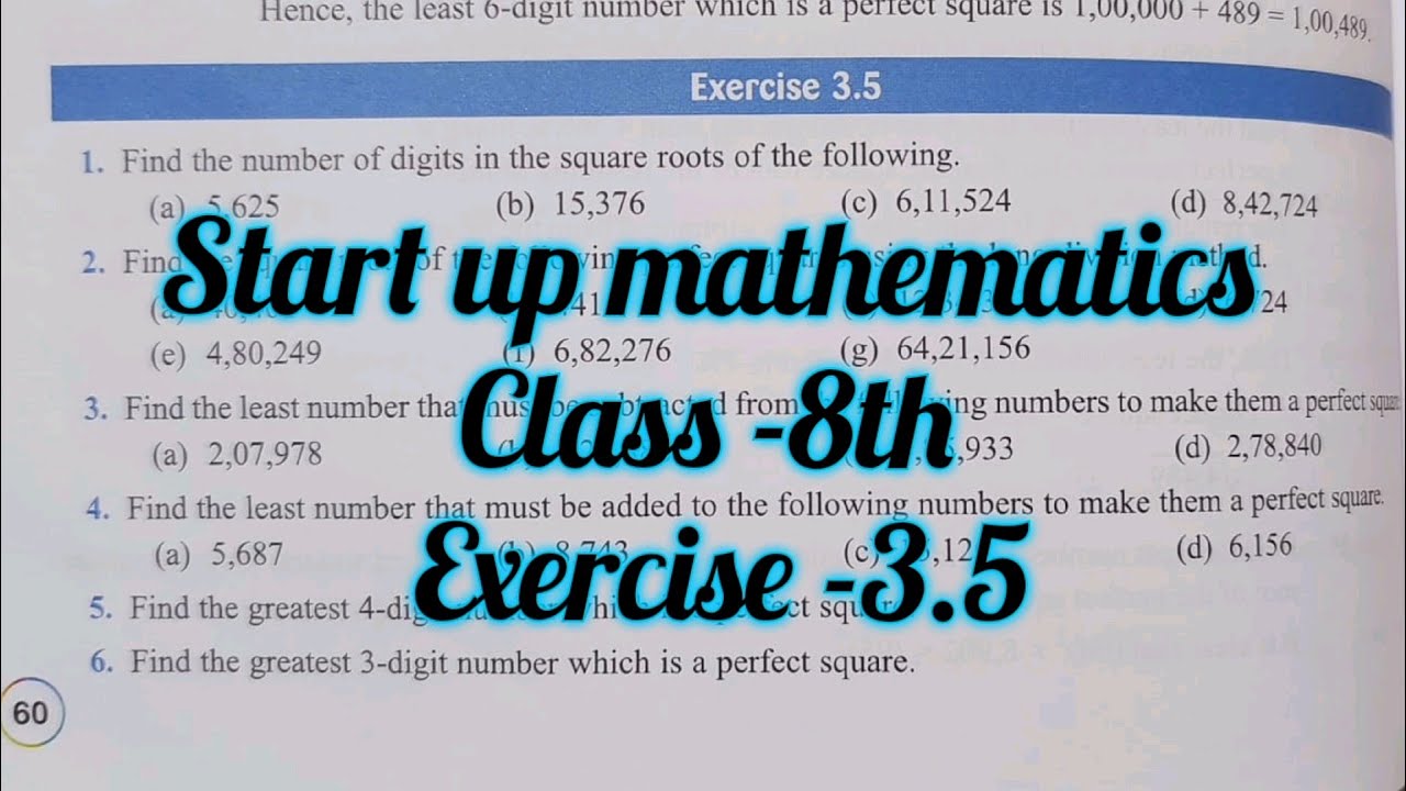 viva education start up maths class 8 solutions ch 3 exercise 3.5 ...