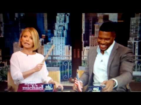 Kelly measures Michael's tongue