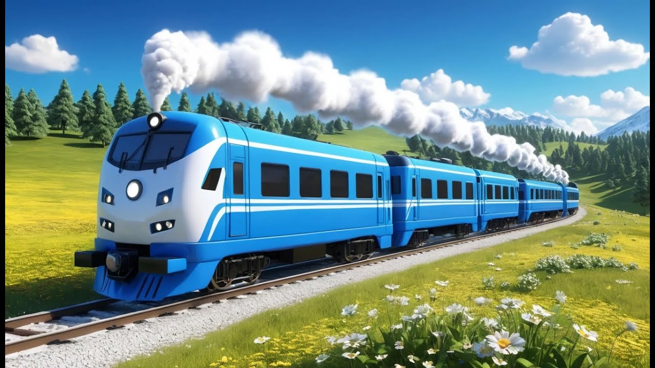 The Cows on the Train Go Moo Moo | Fun Cow Song for Kids | Train ...