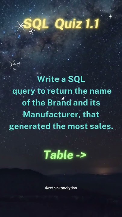 Sql Quiz Test Your Knowledge On Sql 11 Youtube