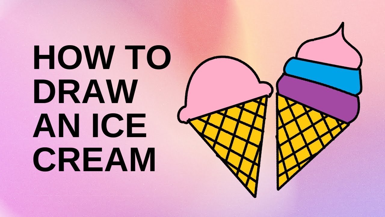 How To Draw an Ice Cream in MS Paint Using Mouse | Learn Drawing ...