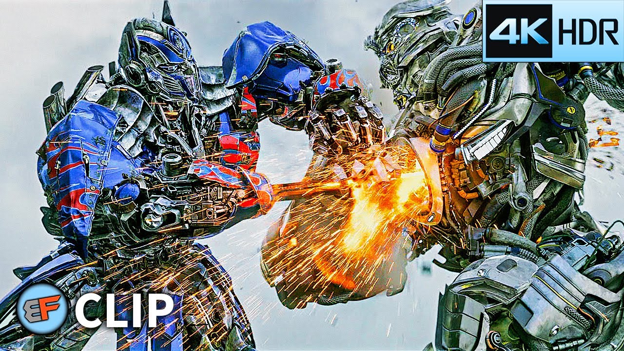 Optimus Prime vs Galvatron & Lockdown | Transformers Age of Extinction ...