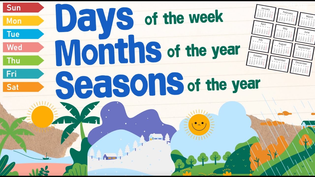 Days, Months and Seasons in English - YouTube