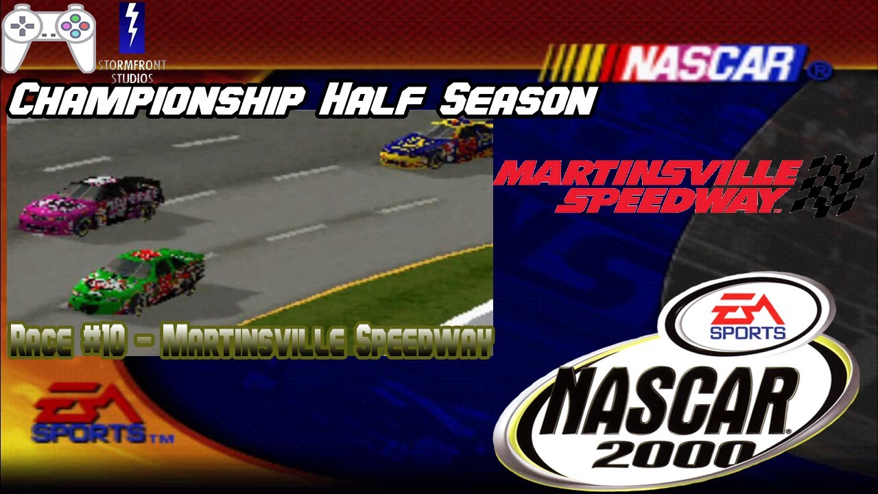 NASCAR 2000 (PS1) - Championship Half Season - Race #10 : Martinsville ...