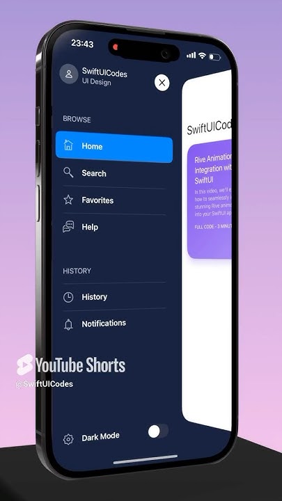 SideMenu Rive Animation | Master Rive Animations in SwiftUI! 🎨 - YouTube
