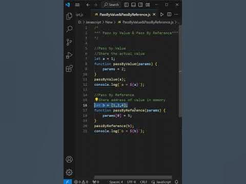 Pass By Value & Pass By Reference in Javascript | #coding # ...