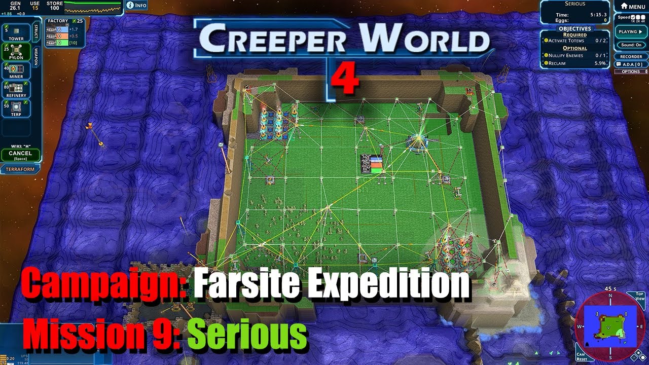 Creeper World 4 - Mission 9: Serious- Campaign: Farsite Expedition - YouTube