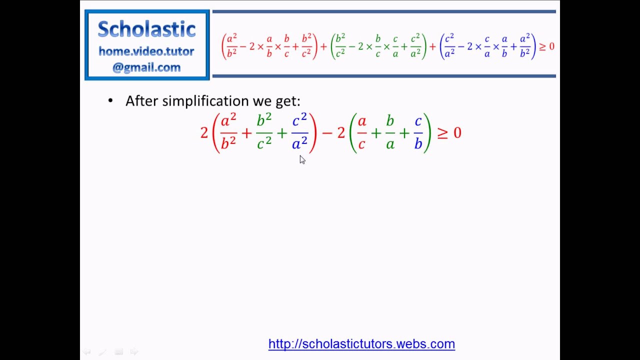 Inequalities - #3 Use of the Relation: Arithmetic Mean ≥ Geometric Mean ...