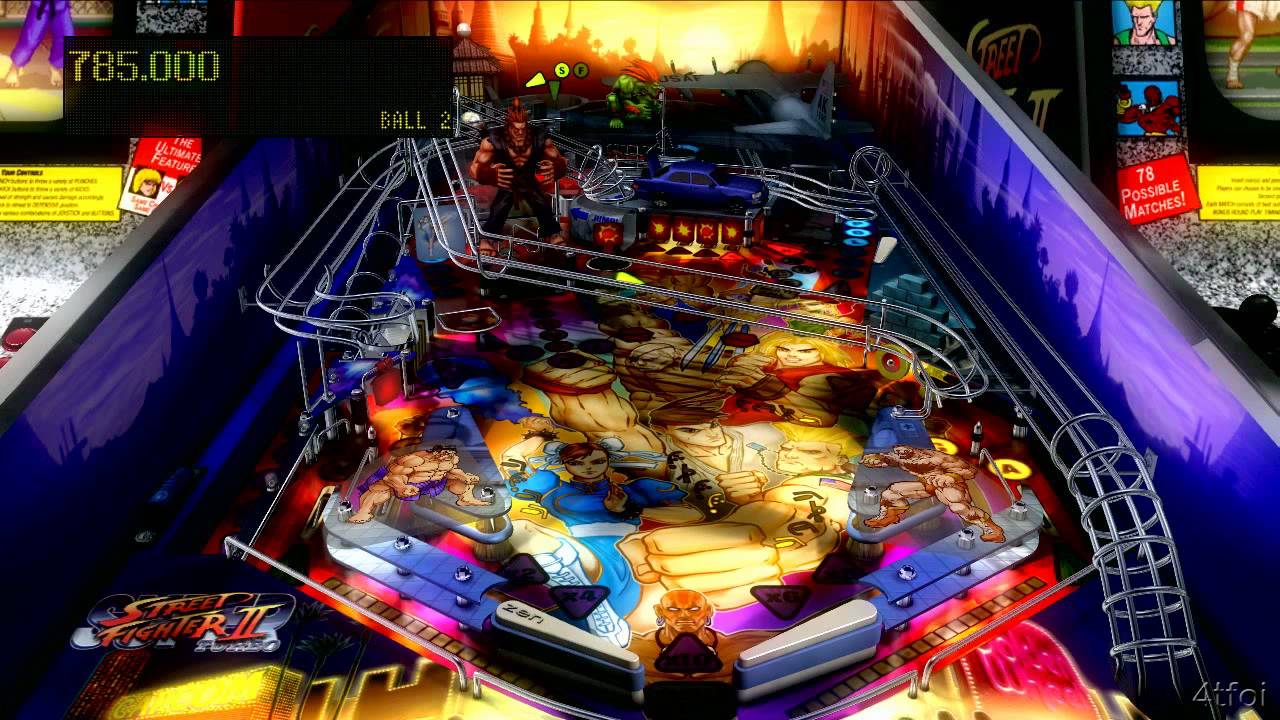 Pinball FX 2 - Street Fighter 2 Table With Side by Side - YouTube
