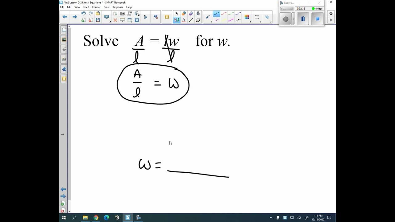 Alg2 Solving Equations Video old 0 2, new 1 5 - YouTube