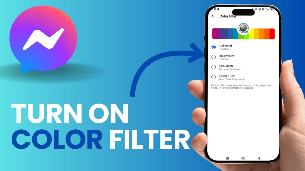 How to Turn On Color Filter in Messenger | Step-by-Step Guide # ...
