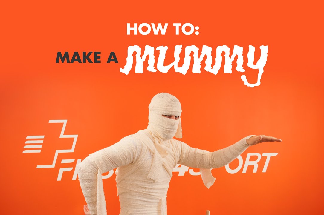 How we made our Halloween 'Mummy' with bandages - YouTube