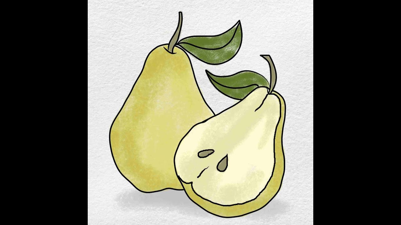 How to draw a pear ||How To Draw A Pear Step By Step #easydrawing - YouTube