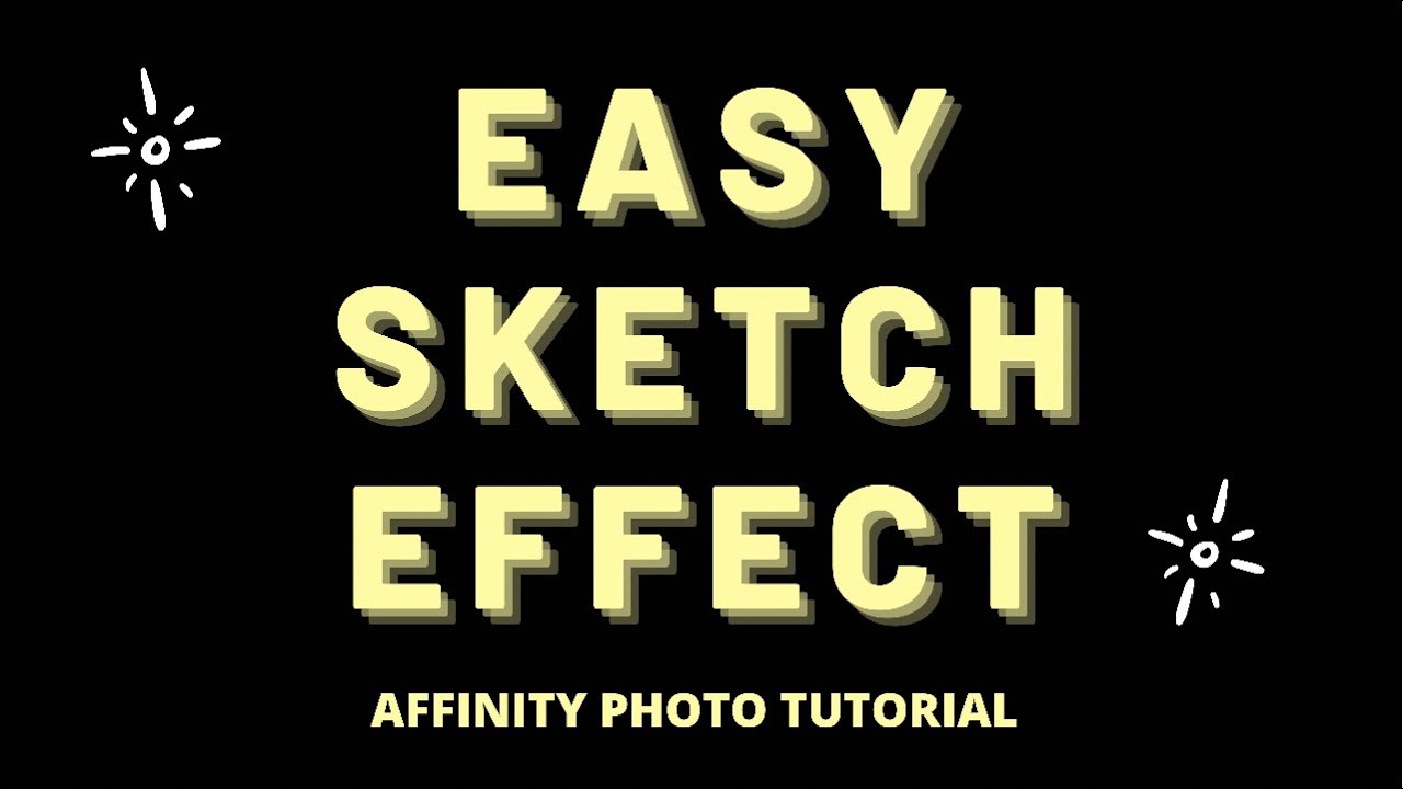 AFFINITY PHOTO: EASY SKETCH EFFECT - YouTube