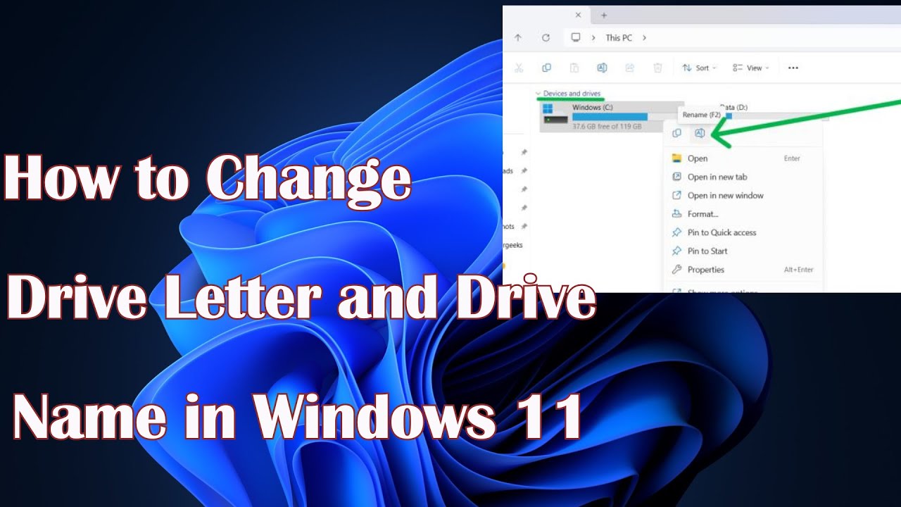 How to Change Drive Letter and Drive Name in Windows 11 – Step-by-Step ...