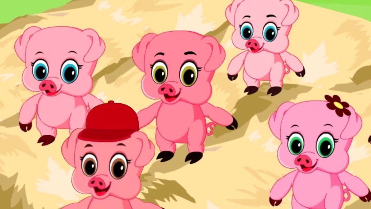 Five Little Pigs | Kids Songs & More Nursery Rhymes for Children - YouTube