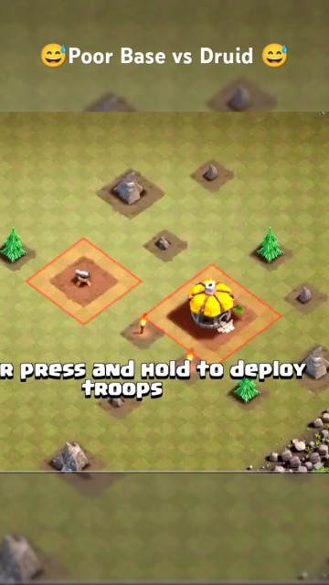Poor Base vs Druid 😅#shorts #clashofclans #coc #viral - YouTube