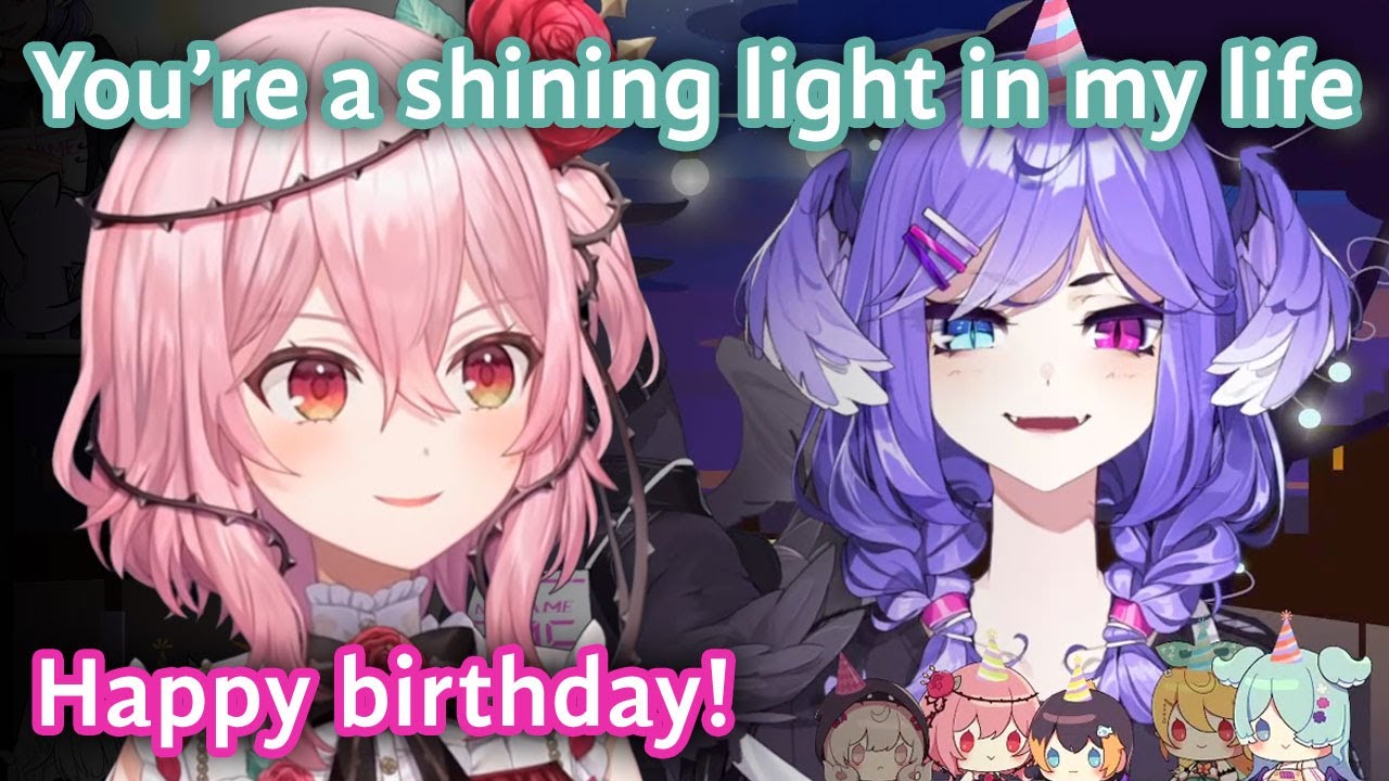 Rosemi's birthday message to Selen 【NIJISANJI EN | Rosemi Lovelock, Selen Tatsuki】 - YouTube