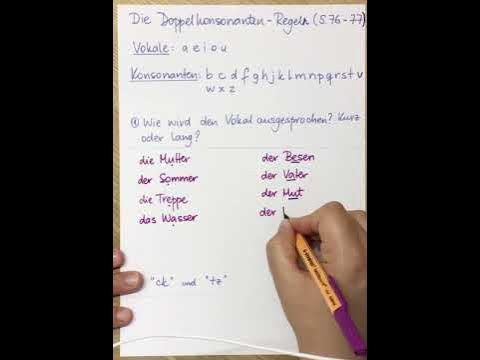 Doppelkonsonanten Regeln Teil1 - YouTube