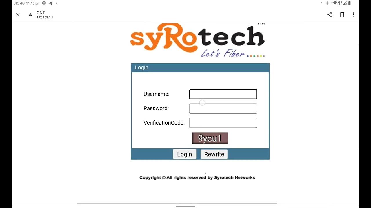Syrotech Router configuration ||How To Cogigure BSNL FTTH ONU/ONT Router/Moderm(2022) [in Hindi ...