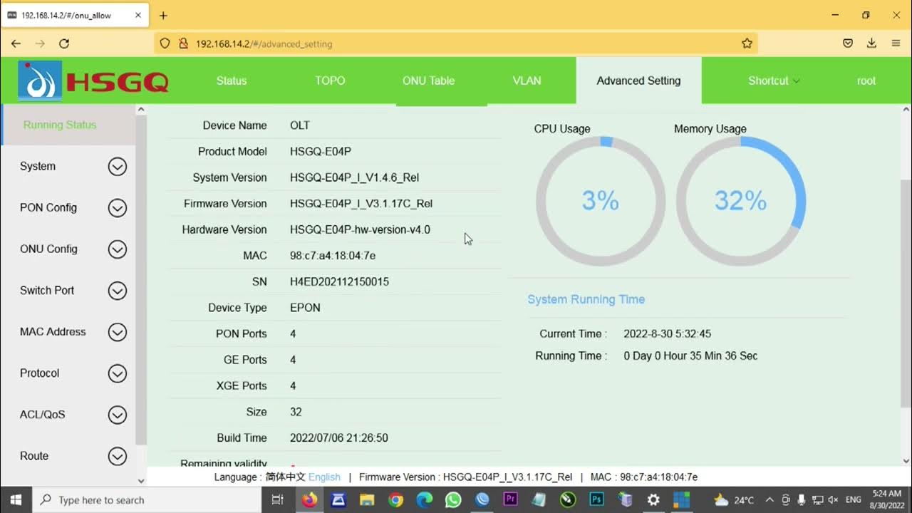 UPGRADE FIRMWARE OLT HSGQ TERBARU (PON TIBA-TIBA MATI) - YouTube