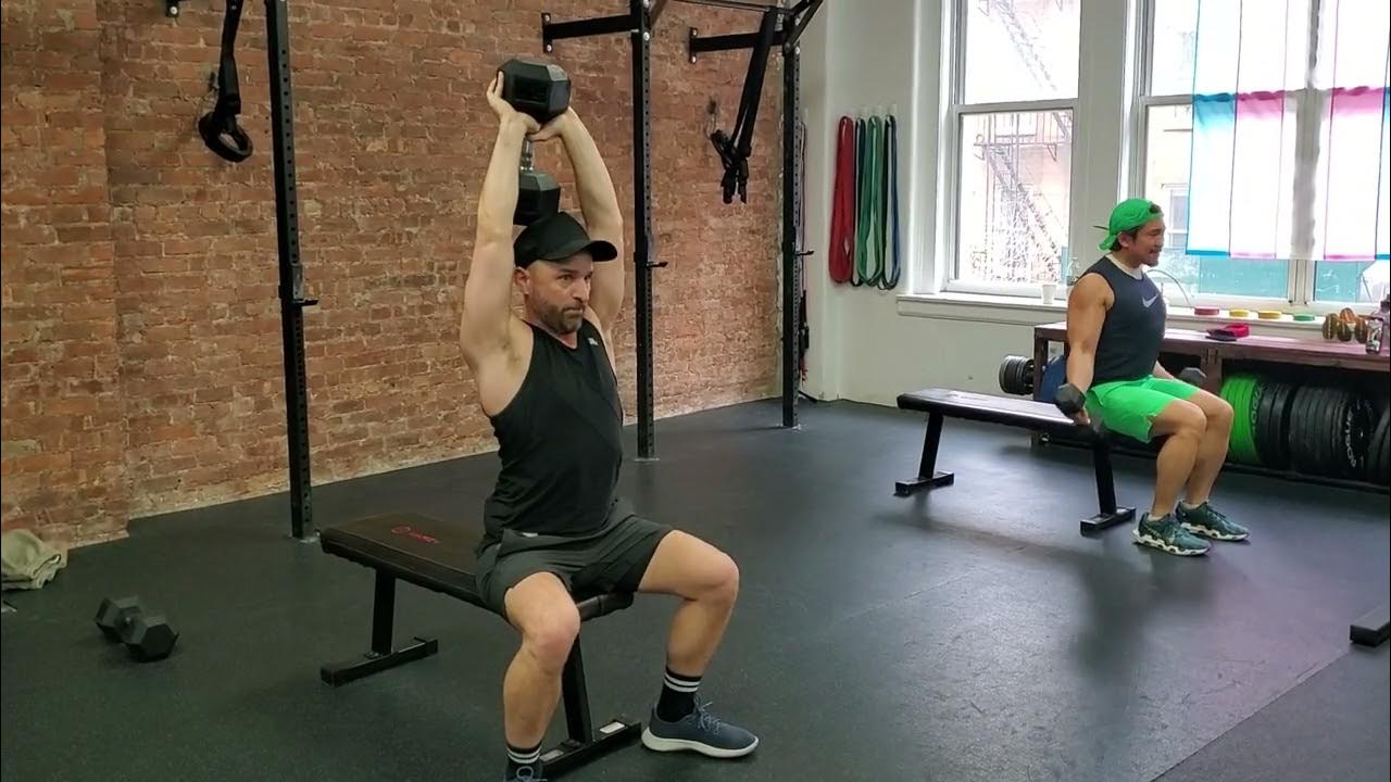 Seated Overhead Tricep Extension - YouTube