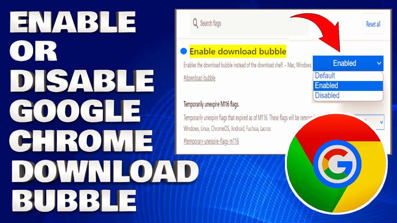 How To Enable or Disable The Google Chrome Download Bubble | New ...
