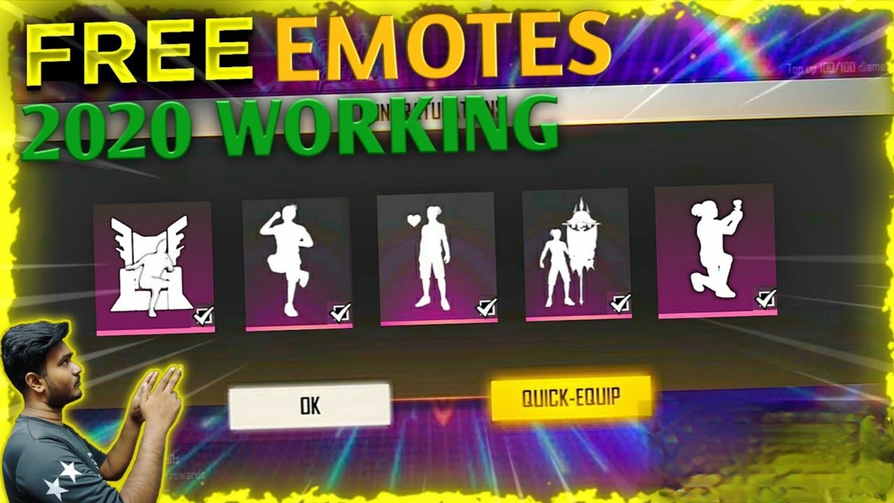 How To Get Emotes For Free In Free Fire Simple Trick // 200% Working ...