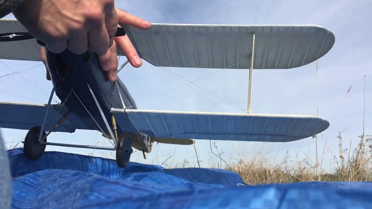 Free Flight Scale Hawker Tomtit first powered flights - YouTube