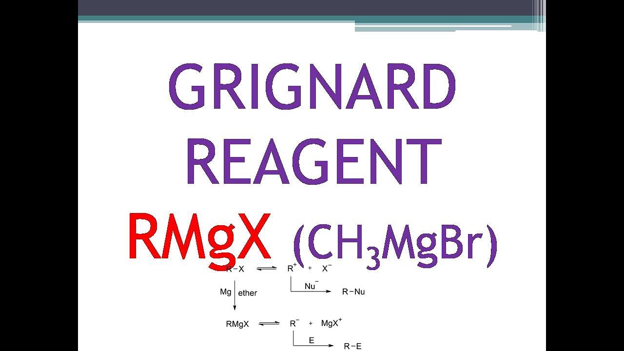 GRIGNARD REAGENT (RMgX), nucleophilic addition reaction of aldehyde and ...