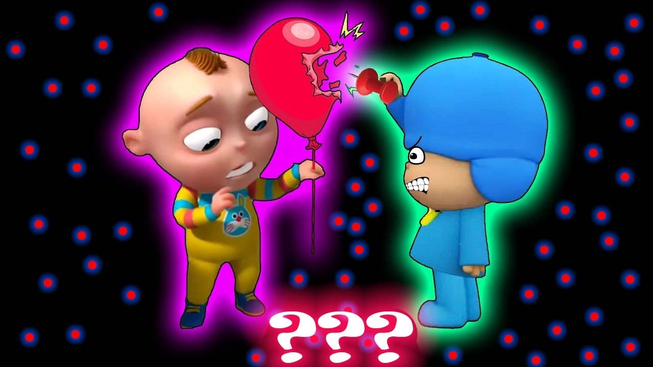 Pocoyo & 📌🎈TooToo Boy 📌🎈 Balloon Pop & Crying Sound Variations in 60 ...