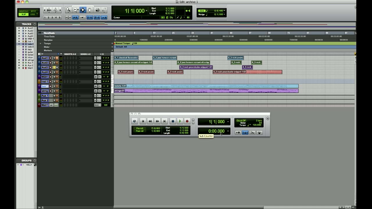 Pro Tools en espanol (Ventana de Transporte) - YouTube