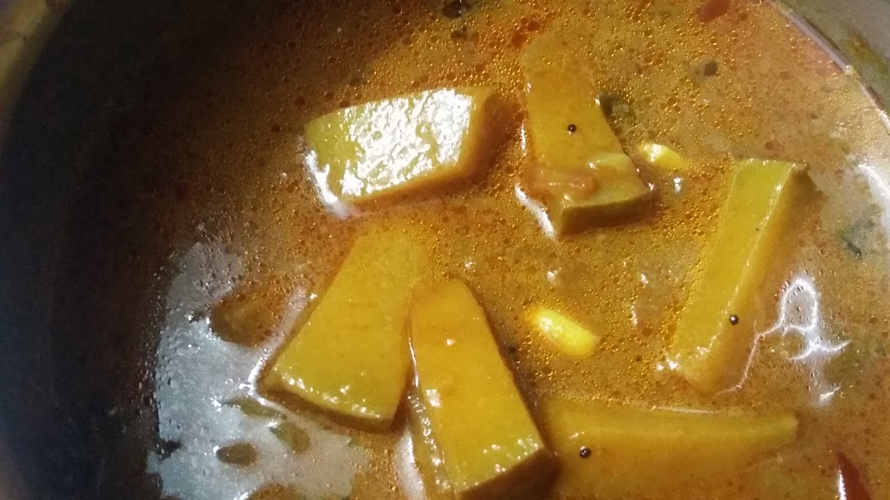 Yellow pumpkin or parangikai kulambu recipe in tamil/eng description ...