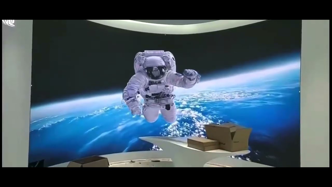 Indoor flexible LED screen curved digital LED video wall - YouTube