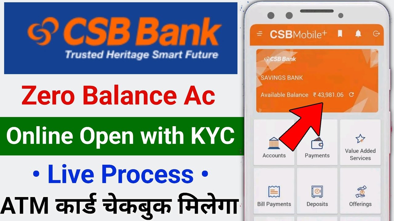 csb bank zero balance account opening online | csb bank open account ...