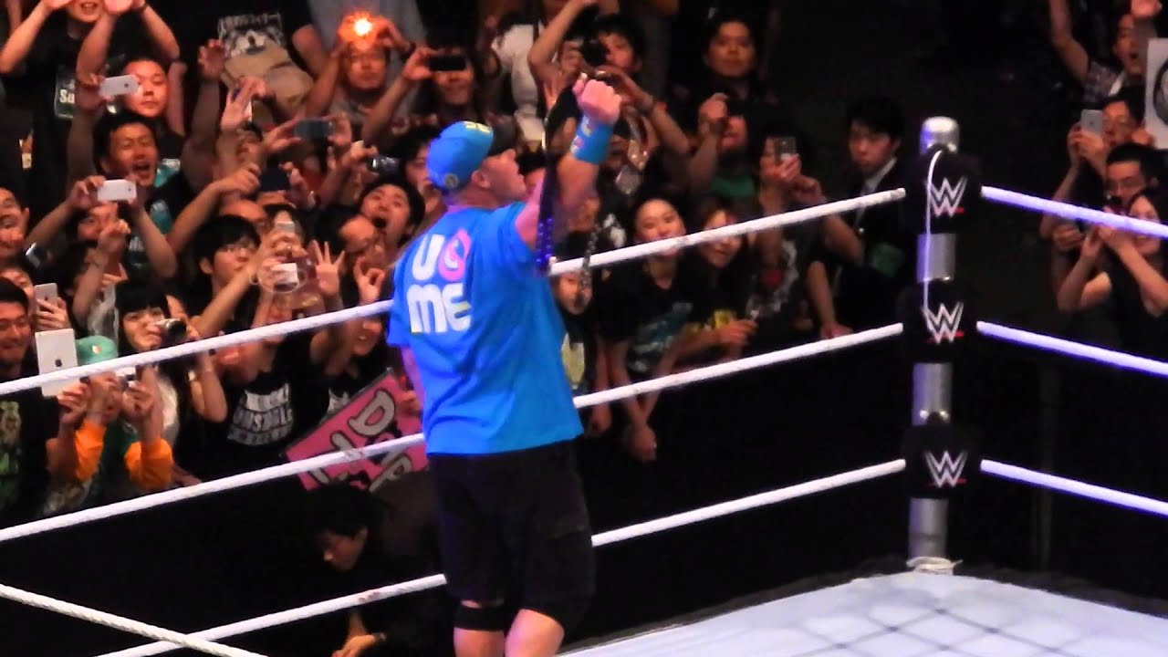 WWE Japan tour 2015 Cena&Ziggler VS Kane&Barrett 1/4 - YouTube