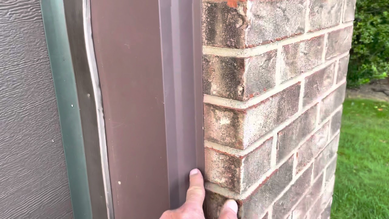 Garage door and post aluminum wrap trim - YouTube