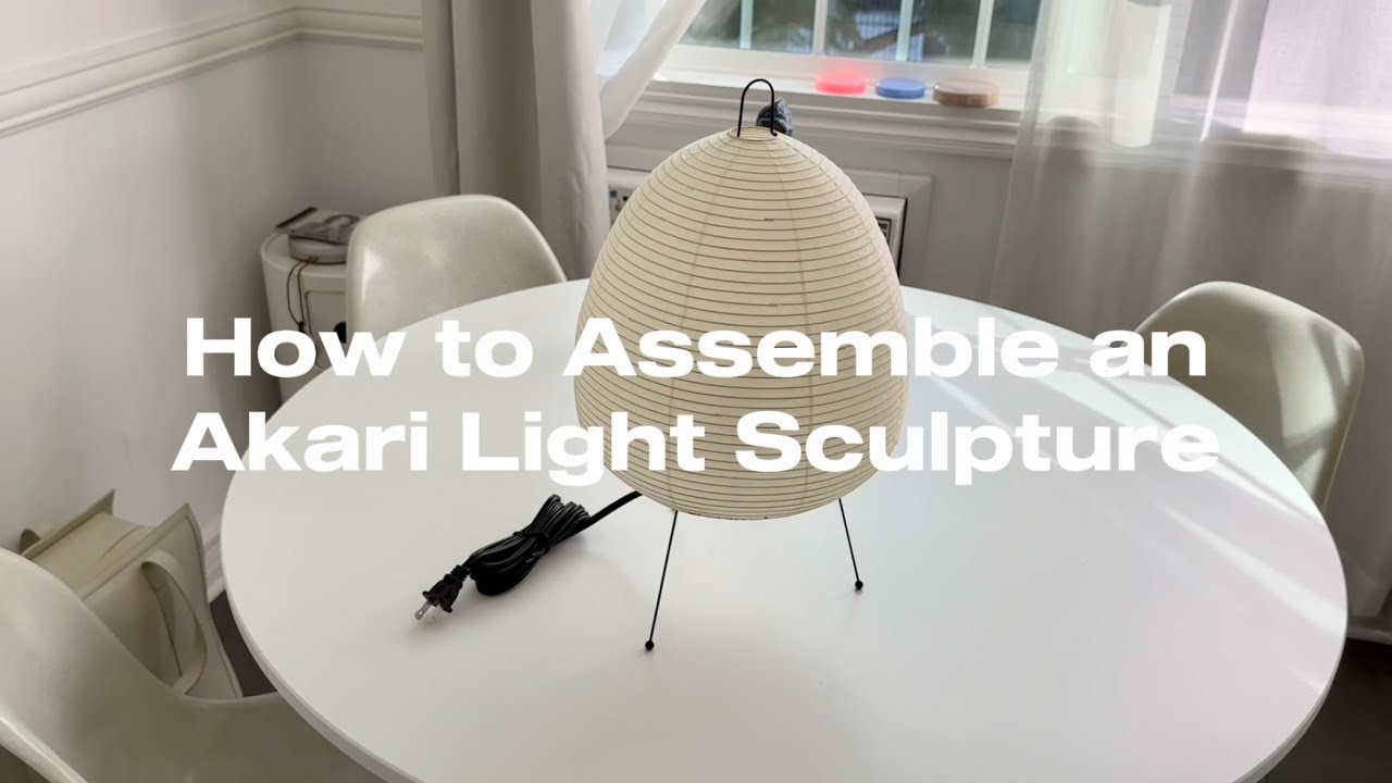 How to Assemble an Akari 1A Light Sculpture - YouTube
