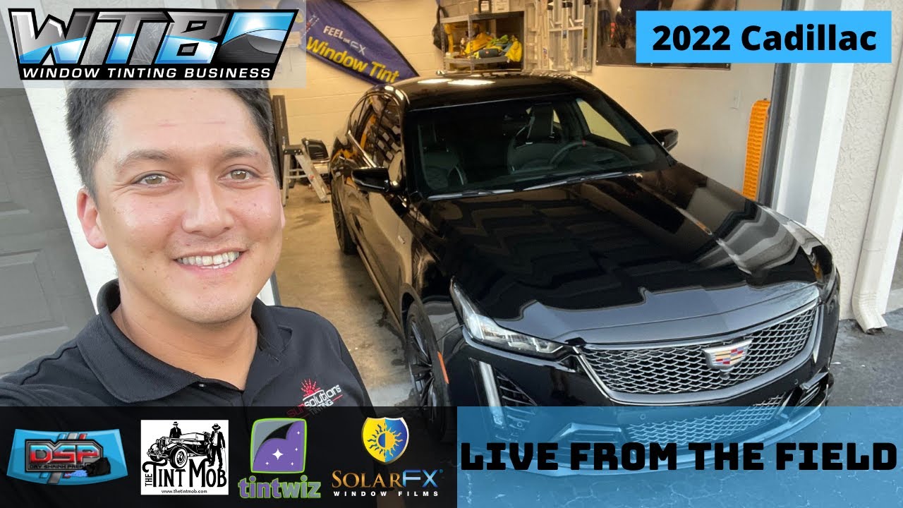 LIVE: Cadillac CT5 2022 | How to tint a car by hand | By Sun Solutions ...