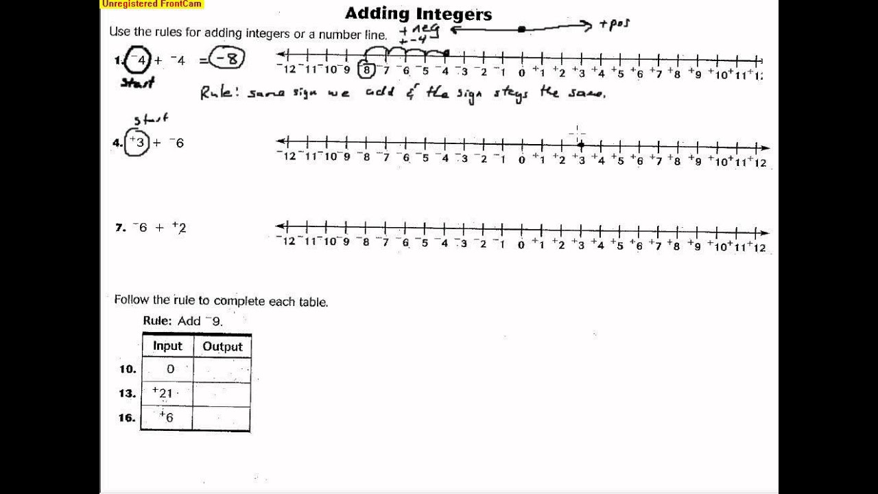 Adding Integers - YouTube