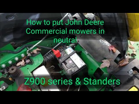 How to put John Deere commercial mowers in neutral. Releasing the ...