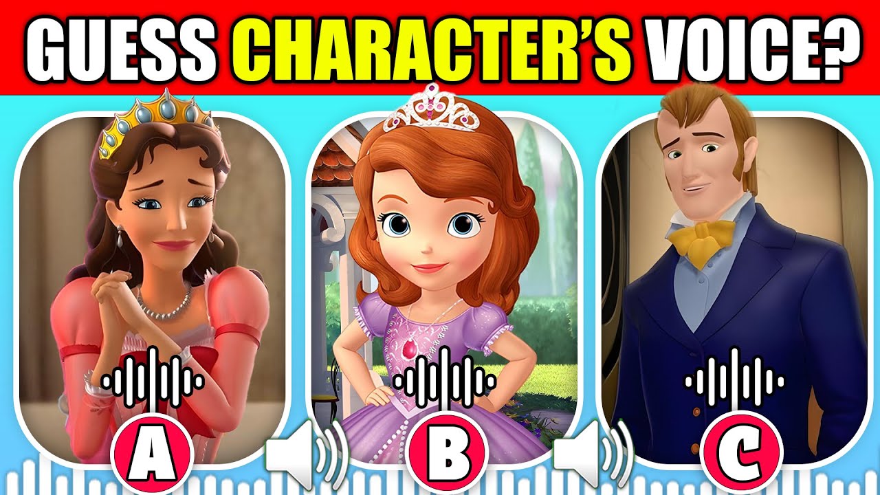 🔊Guess The Voice Quiz! | Sofia The First Movie Characters 👸 | Amber, Queen Miranda, King Roland ...