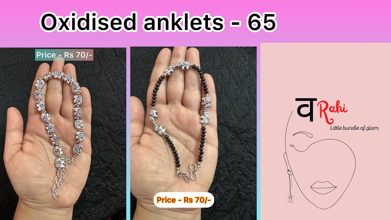 Oxidised anklets | oxidised jewellery | varahi accessories - YouTube