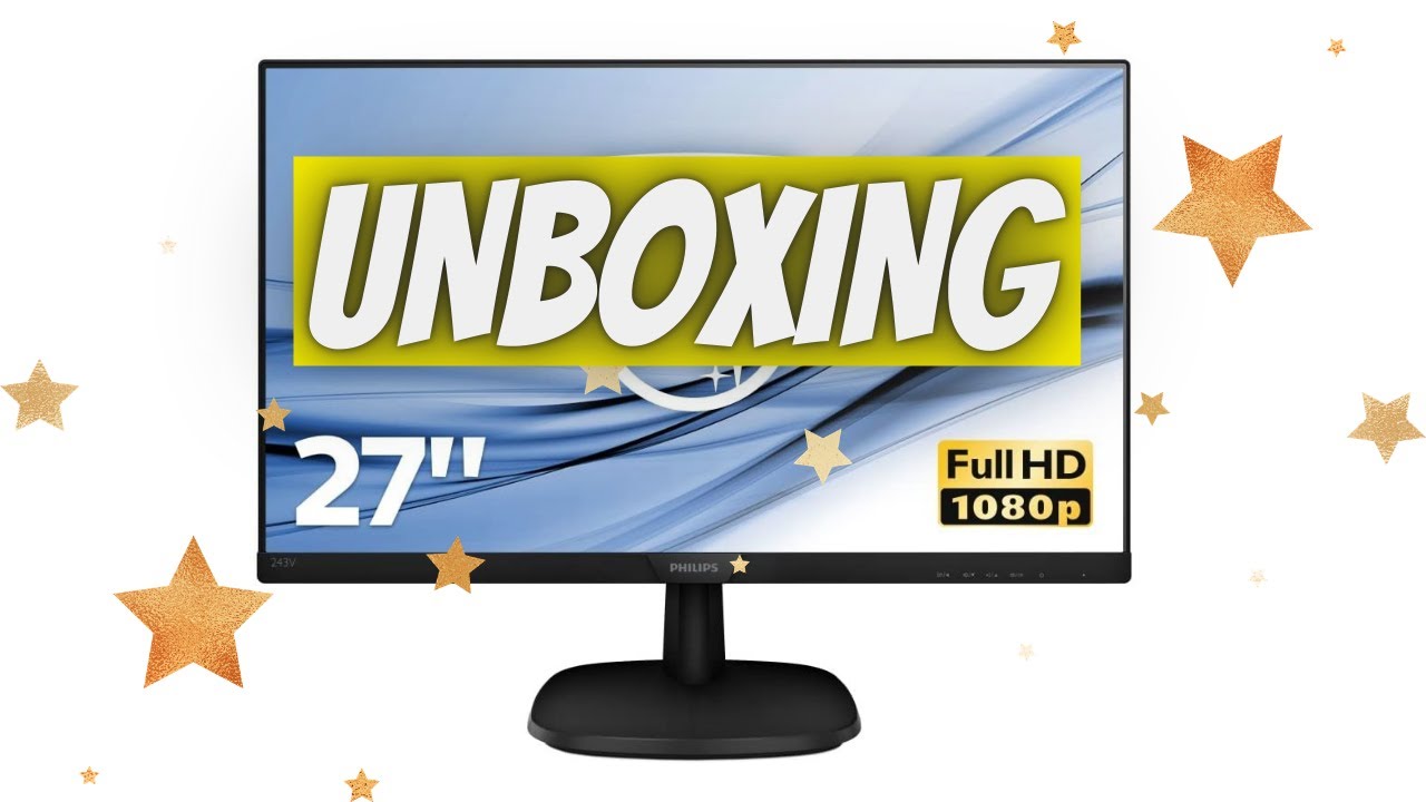 Philips 27-Inch Full HD Monitor with Speakers - Unboxing and Set up ...