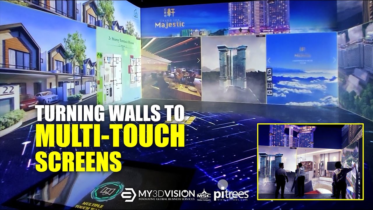 Multi-Touch Screen Walls - YouTube