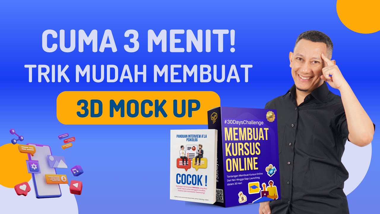 😉 TRIK MUDAH MEMBUAT 3D MOCK UP! CUMA DALAM 3 MENIT! - YouTube