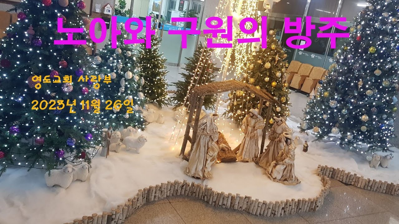 영도교회 성남 231126 사랑부예배 노아와 구원의 방주 창세기 7장 5절 곽효선 목사 Youtube