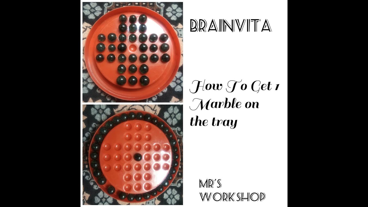 Brainvita Puzzle Game|How to get 1 marble on the tray - YouTube